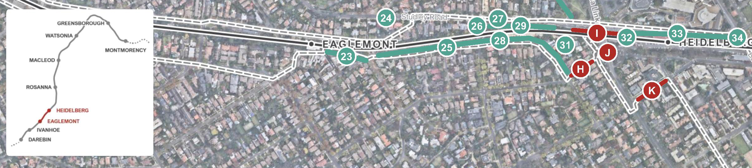 HURSTBRIDGE RAIL CORRIDOR - EAGLEMONT STATION TO HEIDELBERG STATION ...